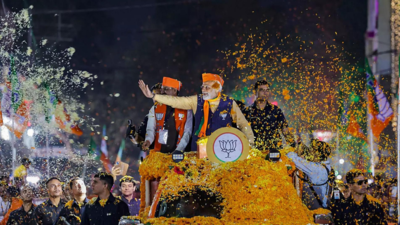 Roadshow turns into festival as Modi wave sweeps Indore | India News ...