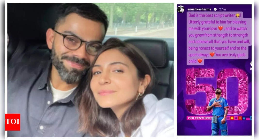 Anushka Sharma calls Virat Kohli ‘God's child’ as he hits his 50th ODI century | Hindi Movie ...