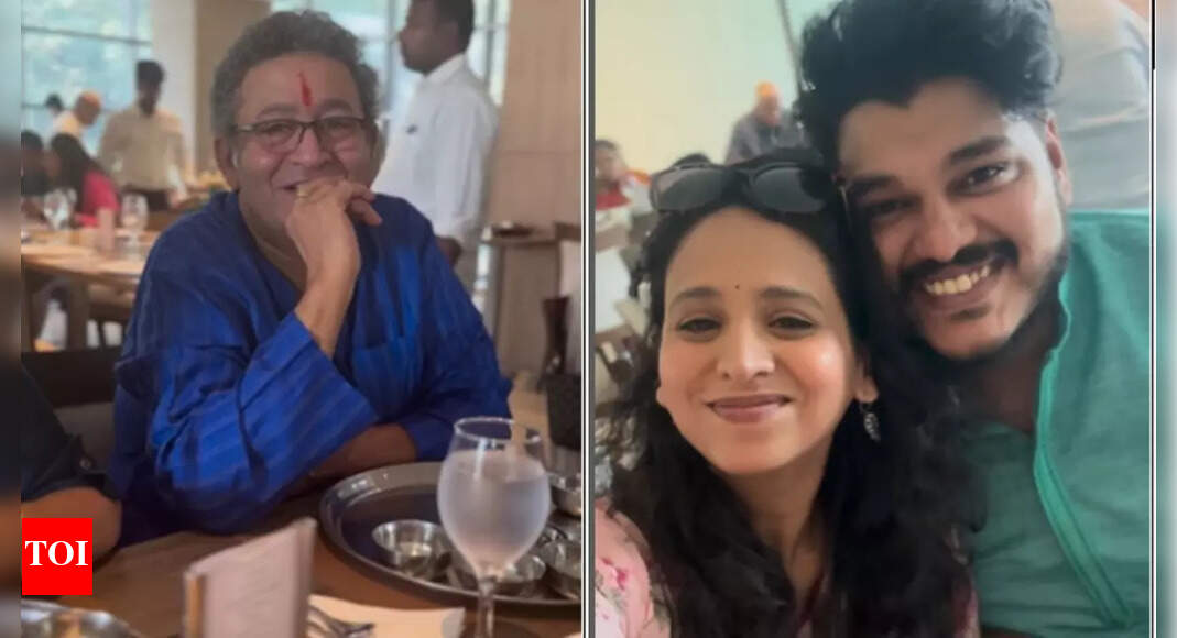 Swanandi Tikekar enjoys having lunch with father Uday Tikekar and fiance Ashish Kulkarni, watch ...