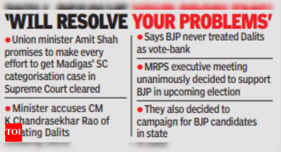 After assurance, MRPS decides to unanimously support BJP | Hyderabad ...