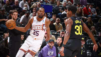 Kevin Durant pours in 39 as Phoenix Suns edge Utah Jazz in 2OT | NBA News - Times of India