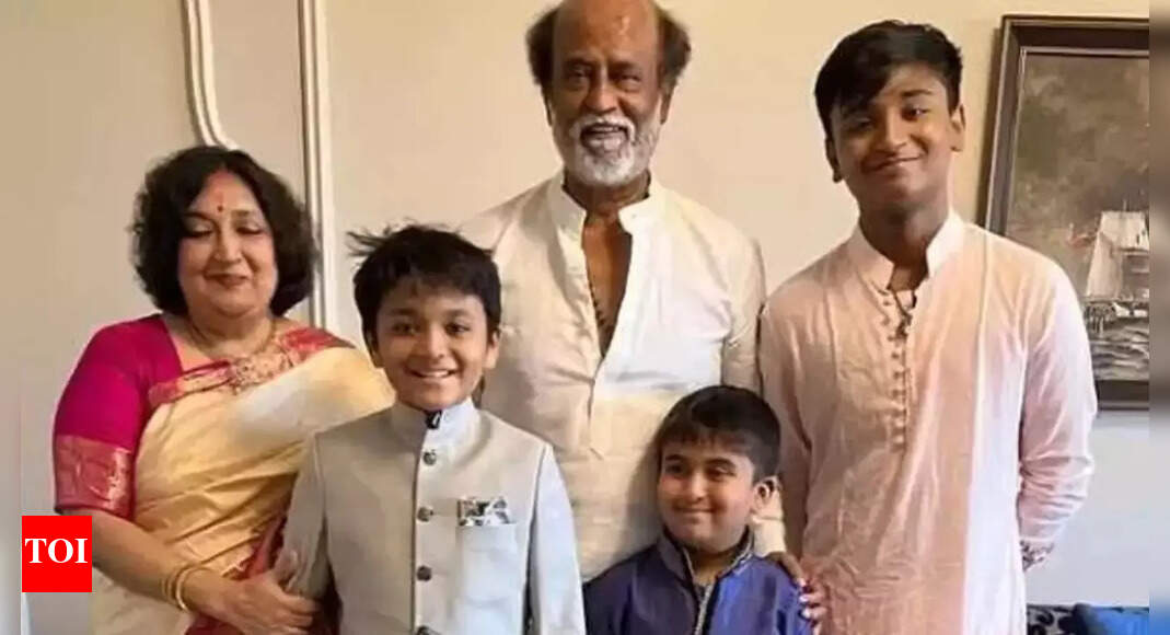 Rajinikanth's grandsons, Yatra and Linga, love imitating the actor ...
