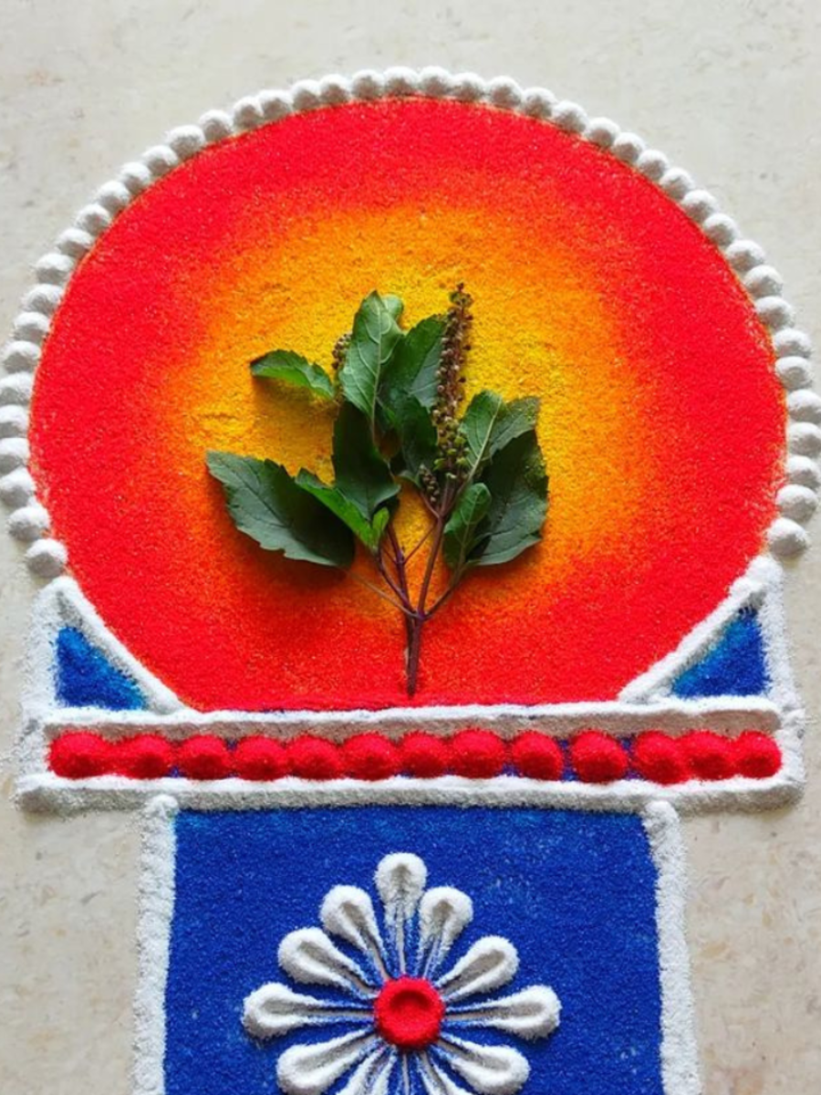 Tulsi Vivah Rangoli Design 2023| tulsi vivah 2023 easy and beautiful ...