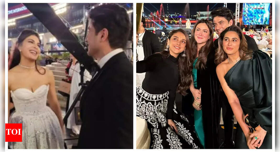 Pakistani singer Ali Zafar strikes a pose with Bollywood beauties ...