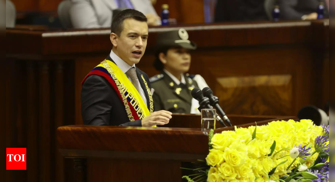 Ecuador's youngest-ever president Daniel Noboa takes office - Times of India