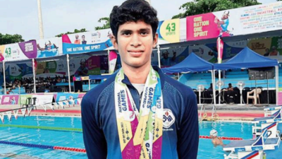 Teen Swimmer: Teen swimmer Rishabh Das wins 3 silvers and 1 bronze at National Games-2023 | Navi ...