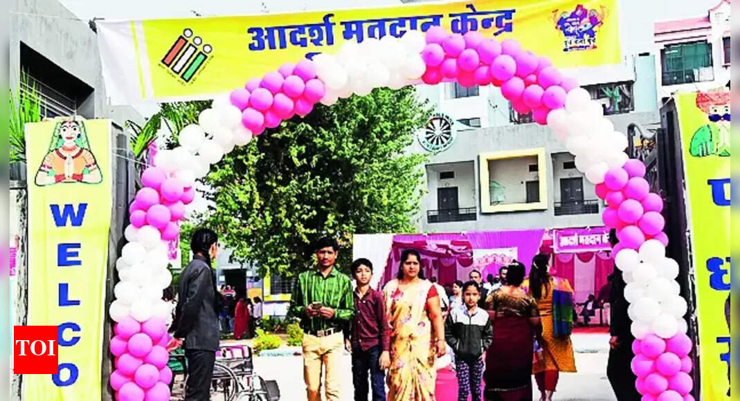 Booths: Special booths created by EC steal the show in Jaipur | Jaipur ...