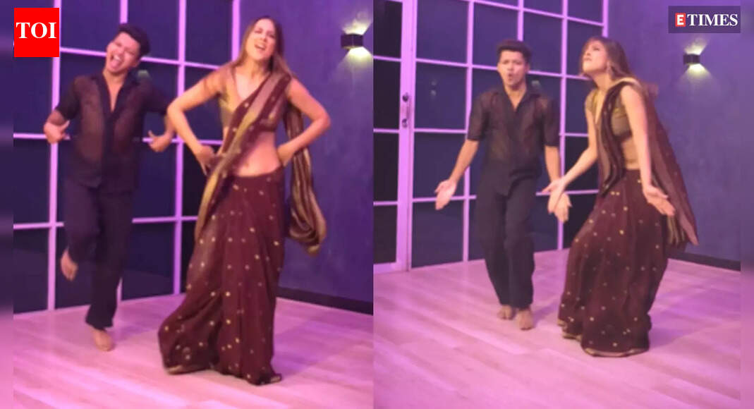 Nia Sharma showcases her energetic dance moves in a saree; can you ...