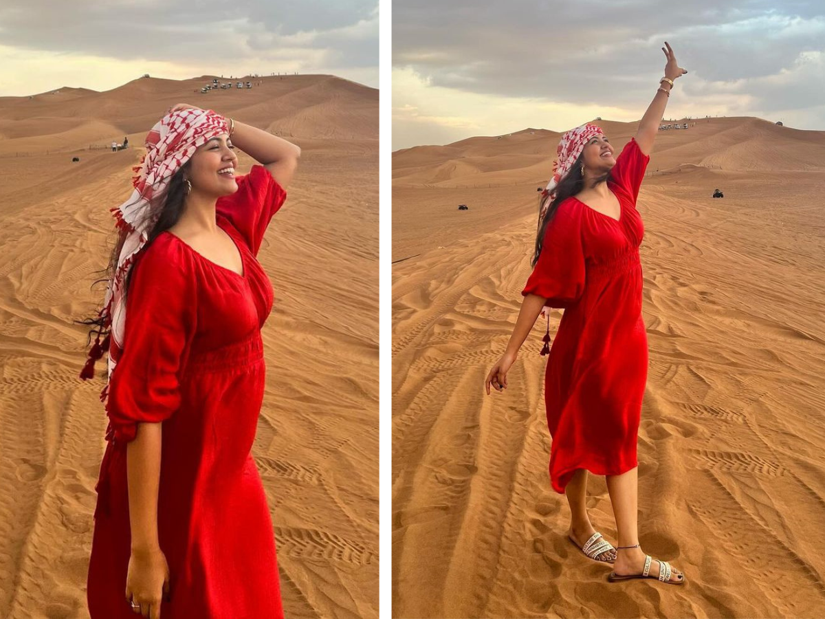 Shreya Rao Kamavarapu drops pictures of 'desert safari' in Dubai