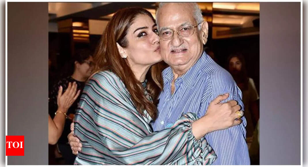 Raveena Tandon shares emotional video recalling moment spent with dad ...