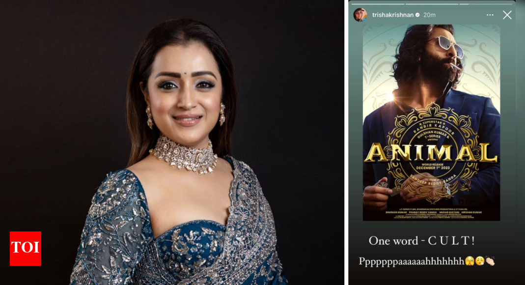 Trisha deletes a tweet after calling 'Animal' a cult film; faces ...