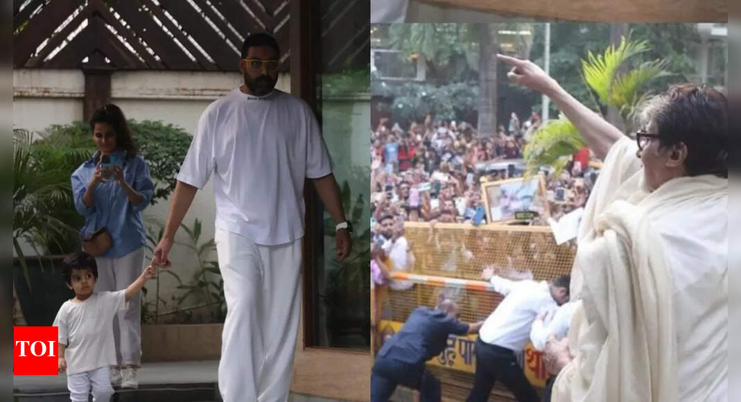 Amitabh Bachchan pens heartwarming note as he greets fans, Abhishek ...