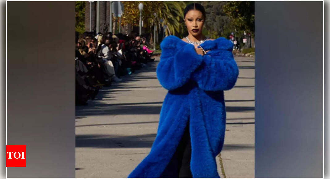 Cardi B makes her runway debut during Balenciaga Fall’24 show | English ...