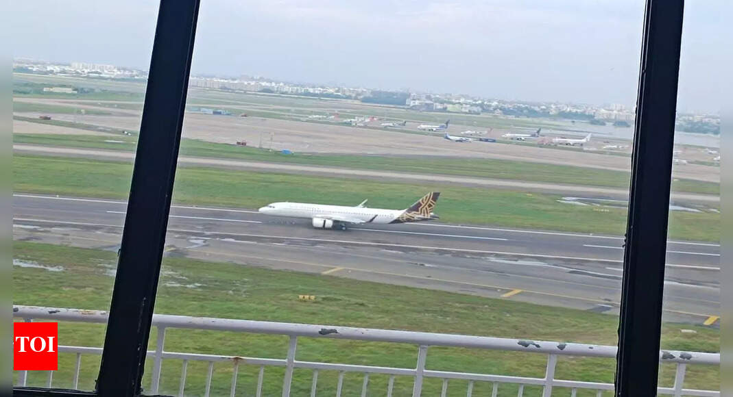 Chennai Airport flight operations resume after being shut down due to rains caused by cyclone ...