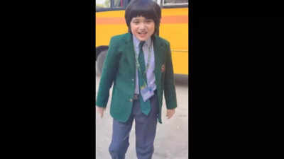 Watch: Young school boy’s adorable dance on popular Bollywood number ...