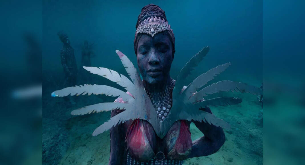 Ghostly and mysterious figures emerge beneath the waters of the ...