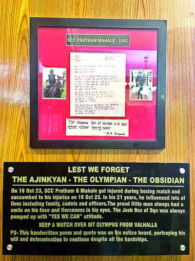 Memorial Plaque: Memorial Plaque Tribute to Cadet Who Died After Boxing ...