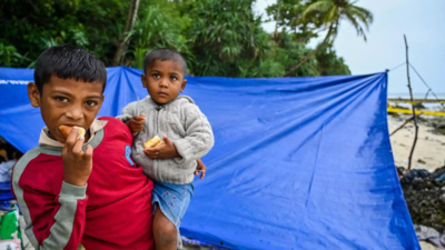 Nearly 200 Rohingya stranded on Indonesia beach - Times of India