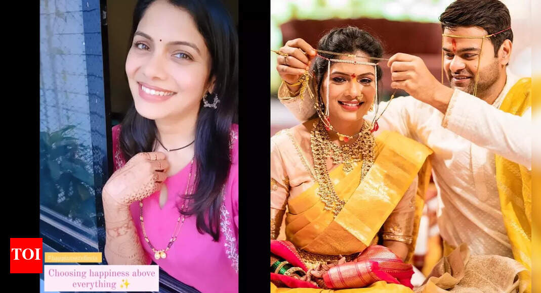 Suruchi Adarkar shows off her double layer Mangalsutra after marriage ...