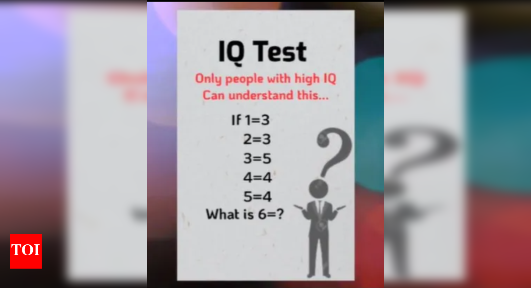 Brain Teaser: Test your IQ level with this math brainteaser | - Times ...