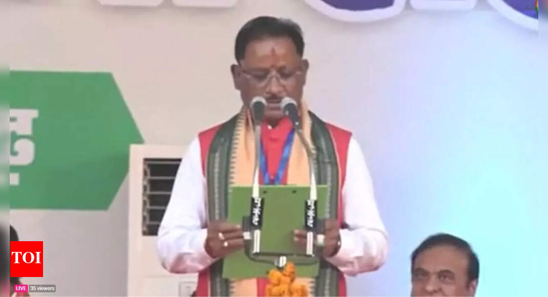 Chhattisgarh: Vishnu Deo Sai sworn in as Chhattisgarh chief minister ...