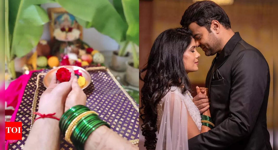 Newlyweds Piyush Ranade and Suruchi Adarkar perform Satyanarayan pooja ...
