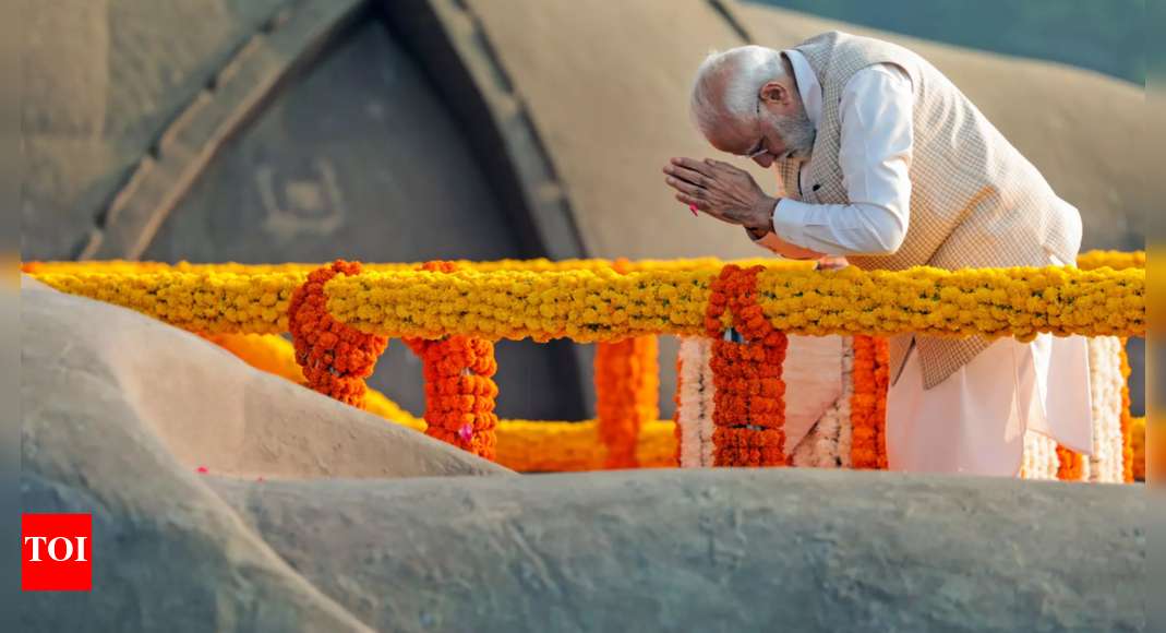 PM Modi pays tribute to Sardar Patel on his death anniversary | India News - Times of India