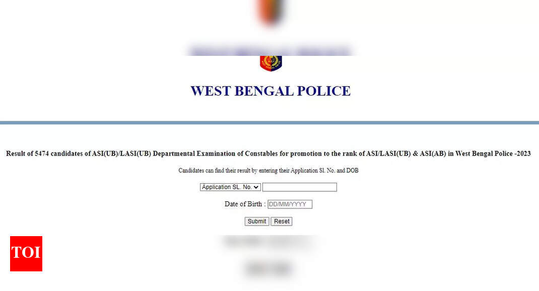 WB Police Departmental Exam Result 2023 declared at prb.wb.gov.in ...