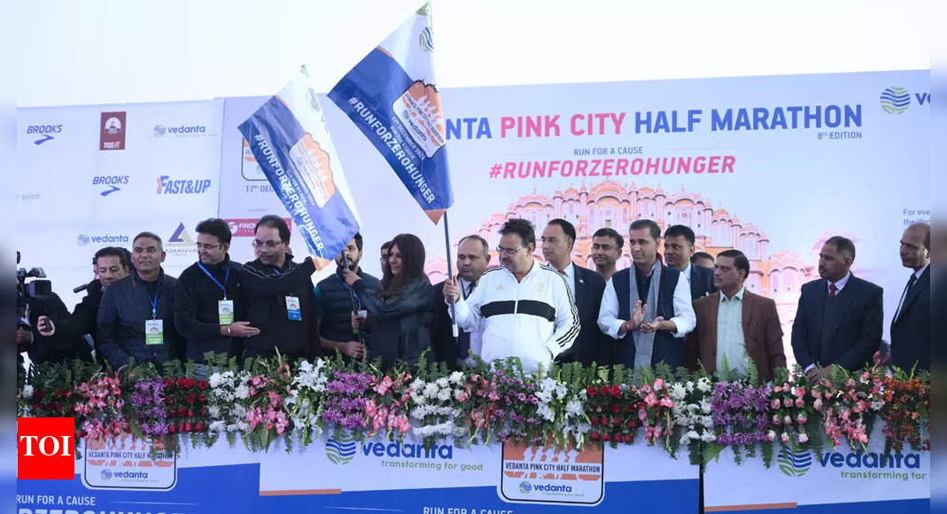 Over 12,000 runners compete at 8th edition of Vedanta Pink City Half ...