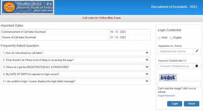 RBI Assistant Mains Admit Card 2023 released at rbi.org.in, direct link to download - The Times ...