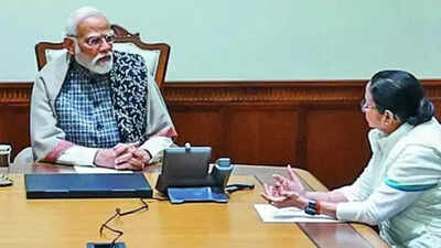 CM Mamata Banerjee meets PM Modi, seeks release of funds | India News - Times of India