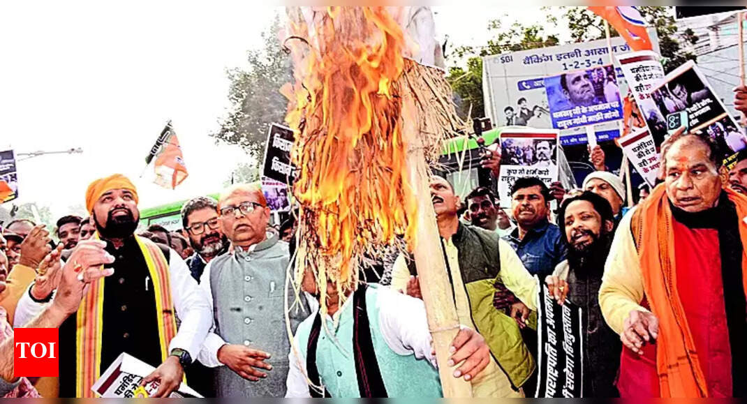 BJP Protests: BJP Protests Mimicry of Dhankhar: Slams Opposition ...