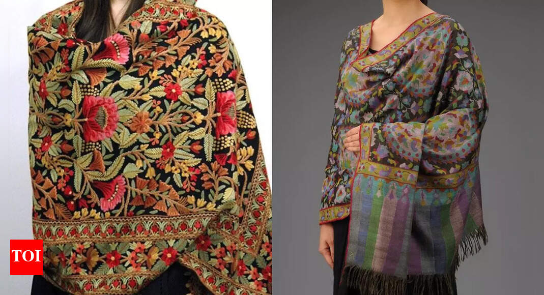 5 types of hand embroideries used on Kashmiri shawls - Times of India