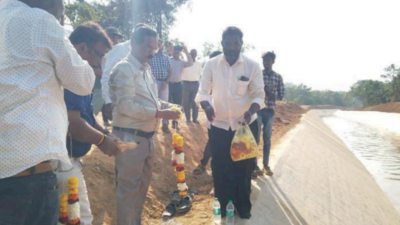 As Tillari water reaches Goa, officials welcome it with garlands ...