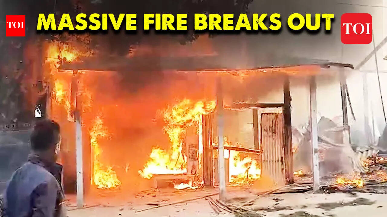 Fire broke out in many shops located in Tulsibari market near Rangia