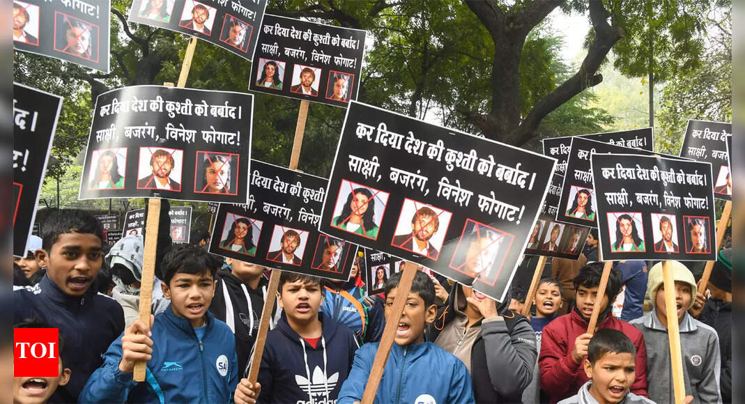 Wrestling twist: Protest against the protestors | More sports News ...