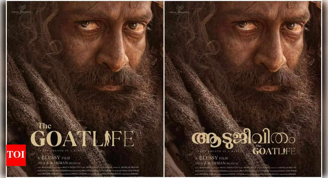 Prabhas unveils the first look of Prithviraj’s 'Aadujeevitham', an epic ...
