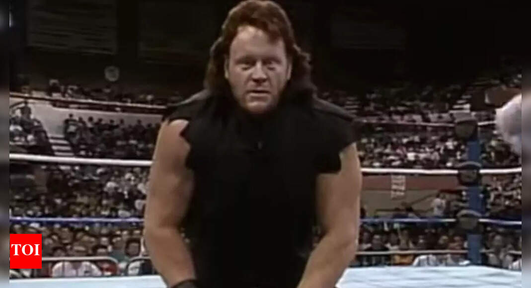 The Undertaker's first opponent Mario Mancini announces his in-ring ...