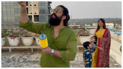 KGF star Yash celebrates kite flying festival with Radhika Pandit and ...