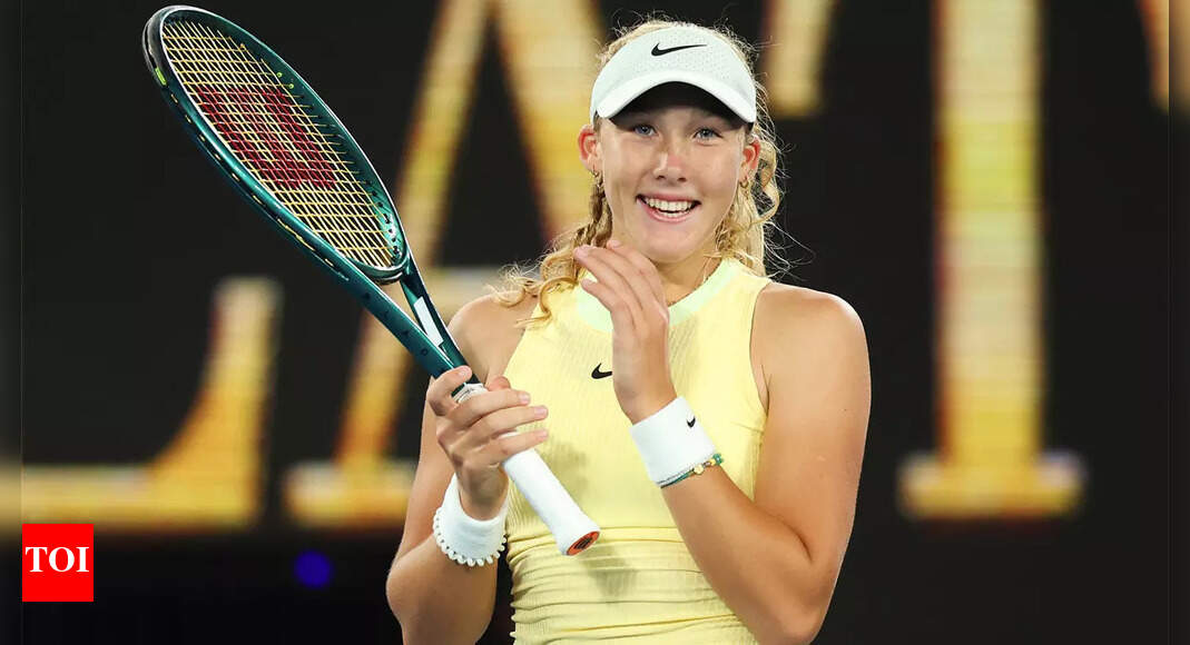Mirra Andreeva: Australian Open: 16-year-old Mirra Andreeva stuns sixth seed Ons Jabeur | Tennis ...