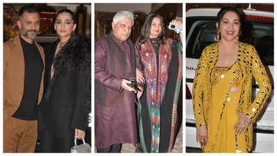 Anil Kapoor hosts birthday party for Javed Akhtar: Sonam Kapoor, Madhuri Dixit, Anupam Kher and ...