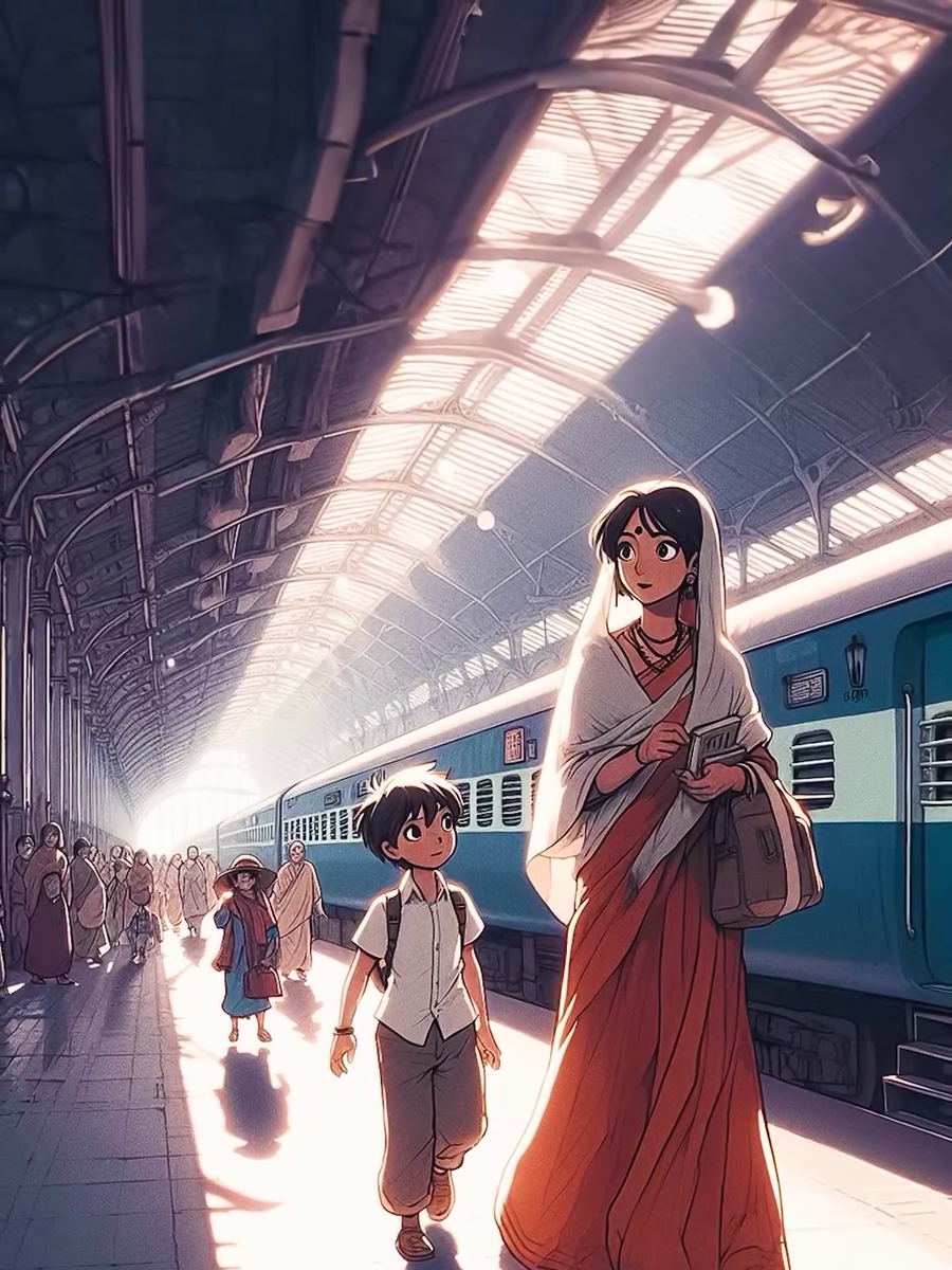 10 AI Pics Show People Travelling In Indian Railways in An Anime World ...