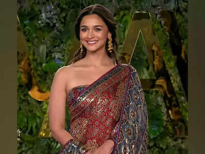 Alia Bhatt redefines desi-glamour in Ajrakh print sari at an award ceremony in Riyadh | - Times ...