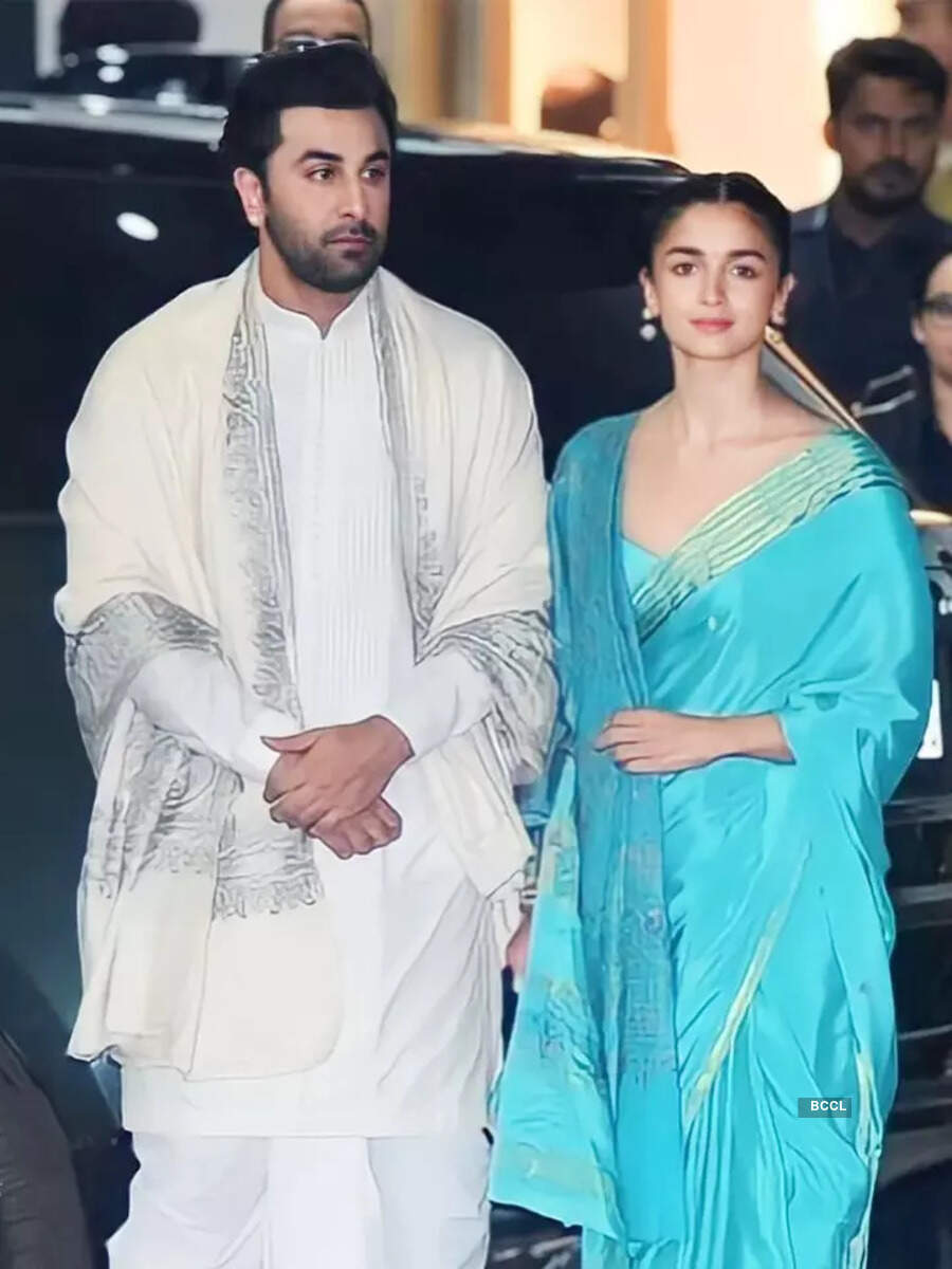 Alia Bhatt stuns in Ramayan-inspired saree at inauguration of the Ram Mandir in Ayodhya | Times ...