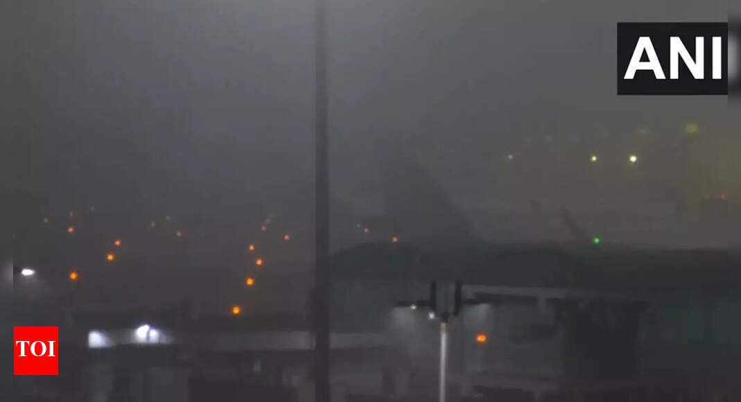 Dense fog engulfs Delhi, flight operations affected at IGI airport ...