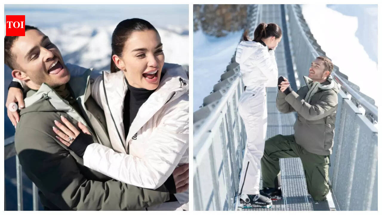Amy Jackson gets engaged to boyfriend Ed Westwick in Switzerland ...