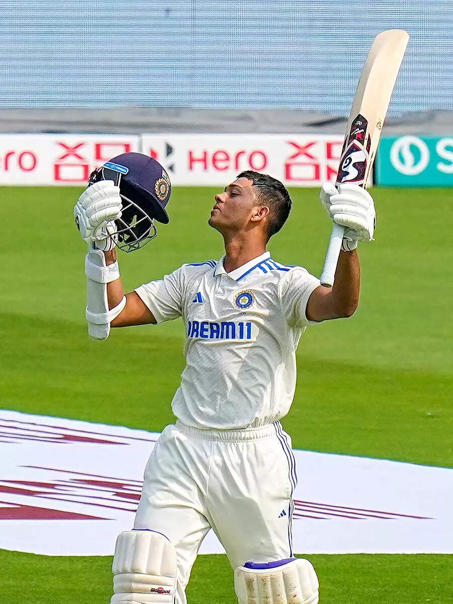 Yashasvi Jaiswal hits maiden Test double hundred | Times of India