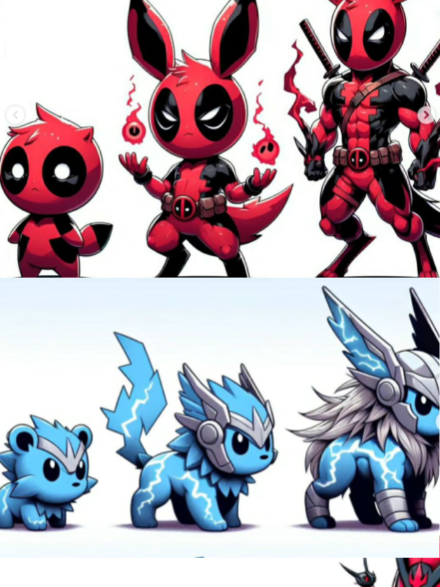 AI Imagines Marvel Characters as Pokemon: thor, hulk, ironman, black ...