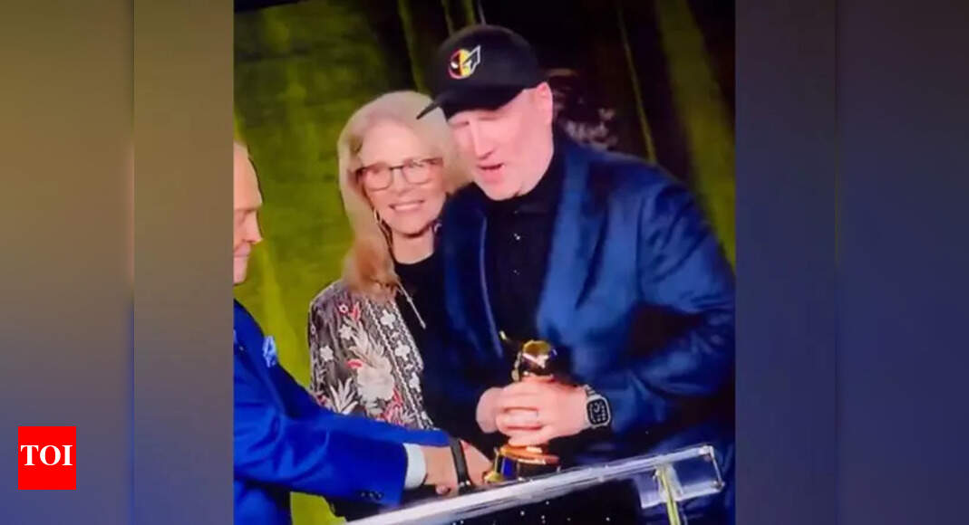 Kevin Feige flaunts his cap with 'Deadpool 3' logo | - Times of India