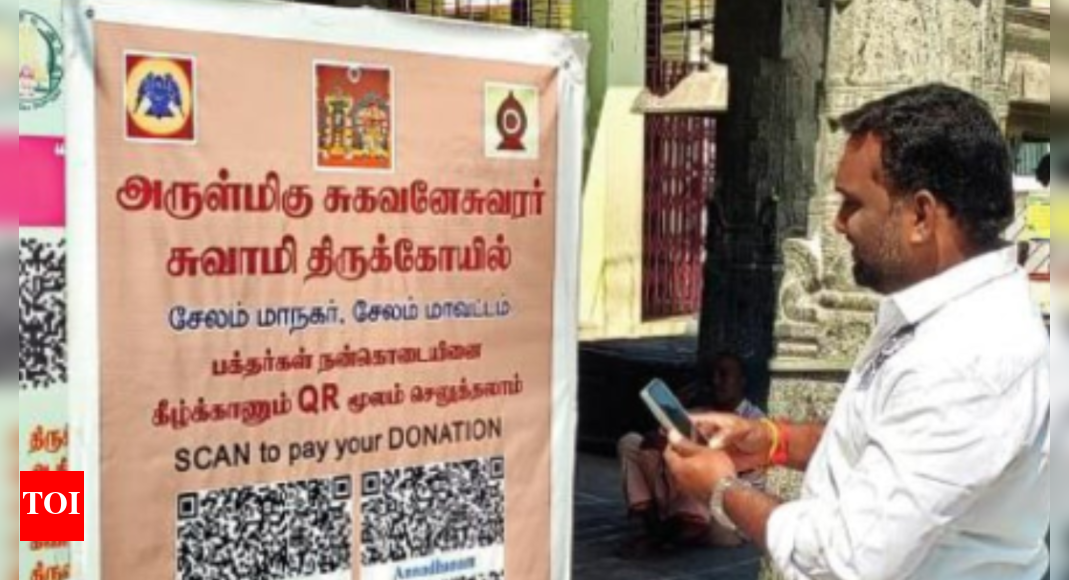 QR code rush at state temples as donations get easier | Chennai News ...